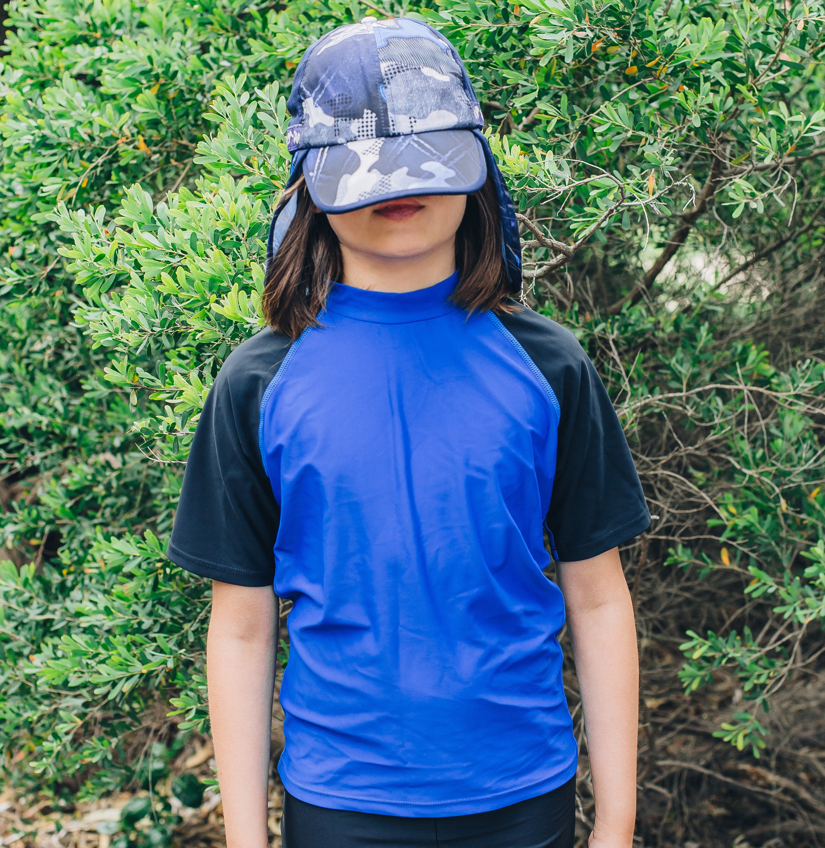 Kids Royal/Black Short-Sleeved Rashie – Radicool Australia